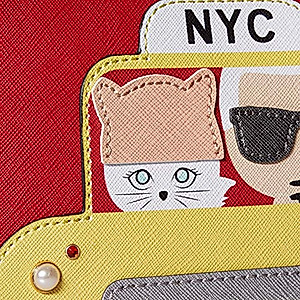 Karl Lagerfeld Paris womens Maybelle Camera Crossbody Bag Cross Body, Crimson Combo, One Size US