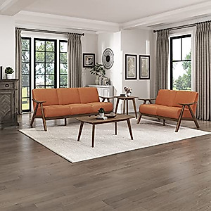 Lexicon Montana Living Room Loveseat, Orange