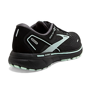 Brooks Women's Ghost 14 GTX Waterproof Neutral Running Shoe - Black/Blackened Pearl/Aquaglass - 8.5 Medium