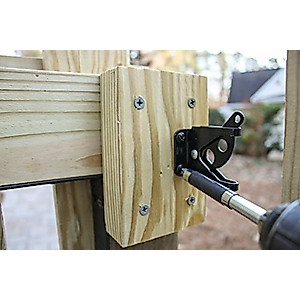 National Hardware N101-121 Automatic Gate Latch, Includes 4-Inch Bar, Coated with WeatherGuard Protection, Black