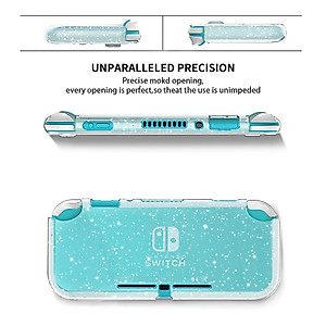 DLseego Protective Case for Nintendo Switch Lite, Glitter Bling Soft TPU Cover with Shock-Absorption and Anti-Scratch Design Protective Case - Crystal Glitter