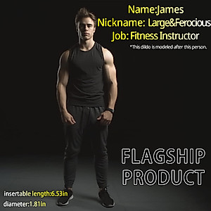 Reproduction 8.77 Inch Realistic Thick Dildo, Handmade Lifelike Huge Long Penis,Big Adult Sex Toys, Flexible Suction Cup Dildos Hands-Free Play, Stimulation G-spot and Anal Play(Big Ferocious Dog)