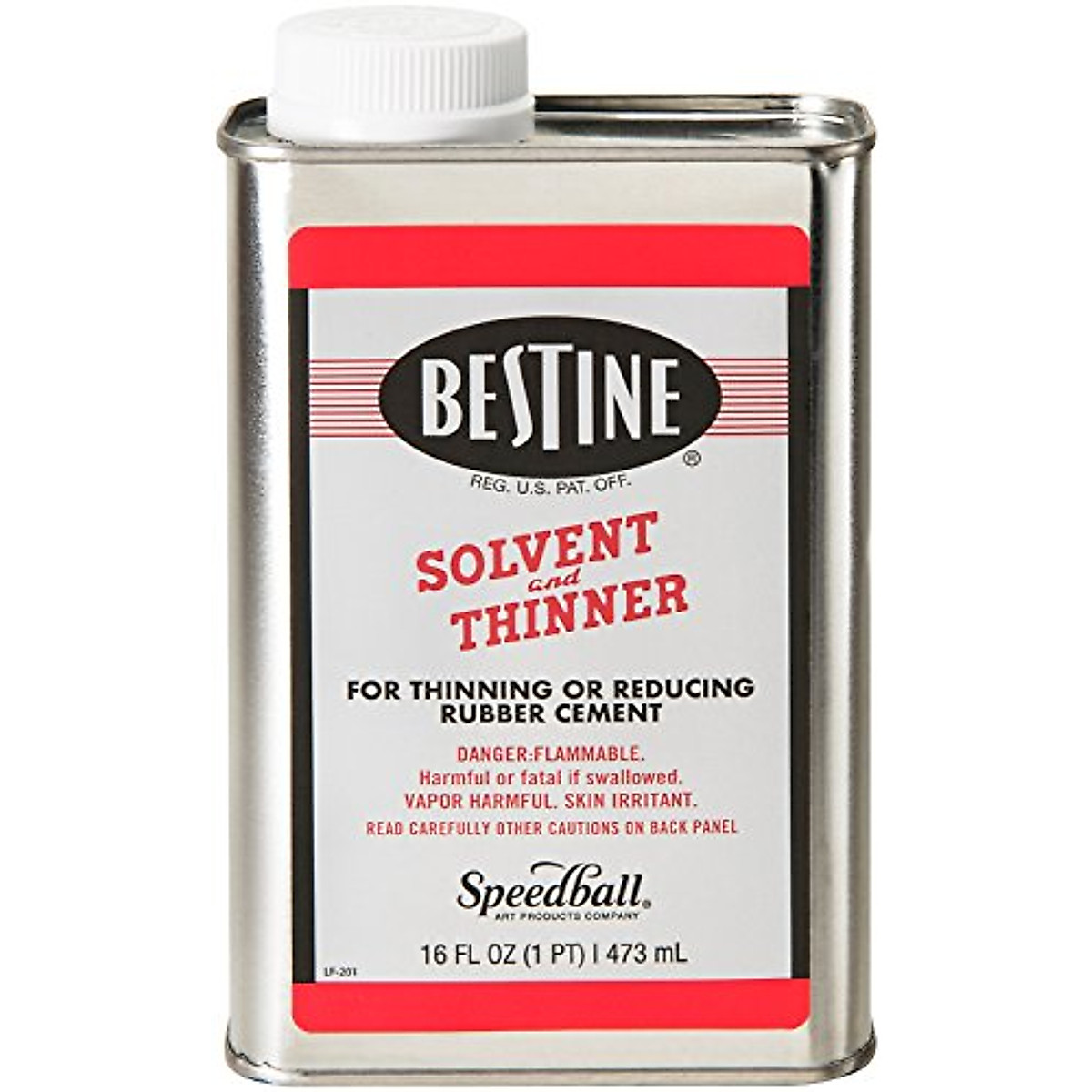 Bestine Solvent and Thinner for Rubber Cement – Cleans Ink, Adhesive and Parts, 16 Ounce Can