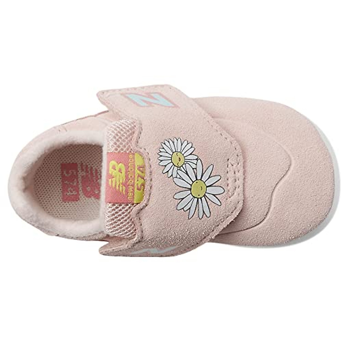 New Balance Kid's 574 V1 Crib Hook & Loop Sneaker, Pink Haze/Natural Pink, 3 Infant