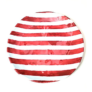 Modern Southern Home Americana Salad Accent Plates, Set of 4 Different Patriotic Designs, 9 inches by 9 inches, Multicolor, 9x9