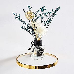 Flocovers Circular Design Small Wall Shelves,Glass Shelf Display Shelf Flexible Use of Wall Space,Floating Shelf for Bedroom, Living Room, Bathroom, Kitchen, Office and More