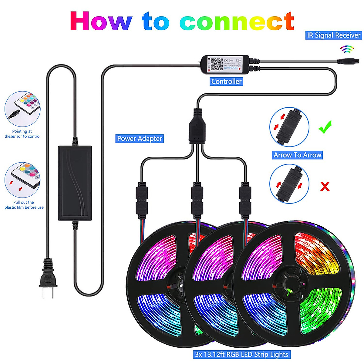 QZYL Led Lights for Bedroom,49.2 Feet Led Strip Lights,Music Sync Color Changing Flexible Rope Lights with Remote App Control Luces Led Strips Lights for Party Home Decoration