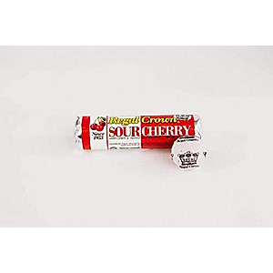 Regal Crown Sour Cherry Candy Rolls | Traditional Sour Cherries Candy | Tart and Tangy Old Fashioned Sour Cherry Hard Candy Brought To You By Iconic Candy | 24 Count