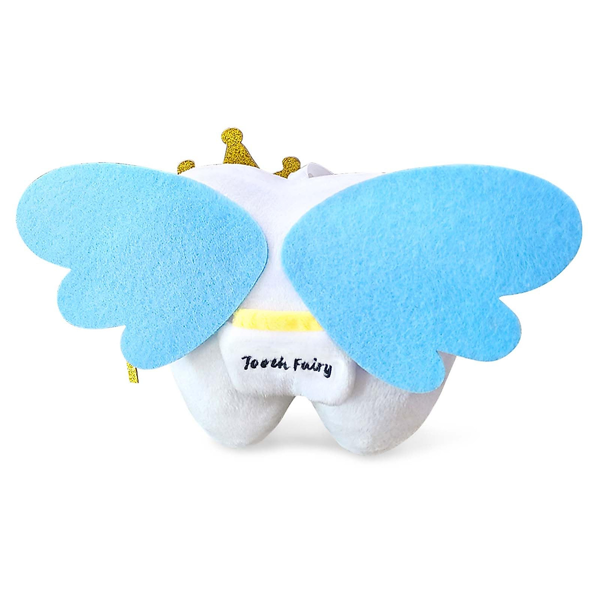 GALSOR Tooth Fairy Pillow with Wings Tooth Fairy Plush Doll with Pocket Tooth Souvenir for Kids Boy Girl, 6 x 10.8 inches