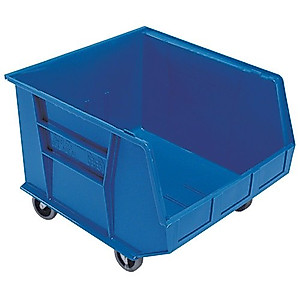 Quantum QUS275MOBBL Plastic Storage Stacking Ultra Bin Mobile, 18-Inch by 16-1/2-Inch by 11-Inch, Blue, Case of 3