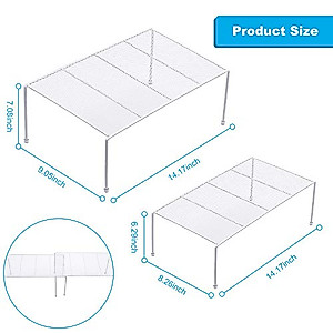 yaenoei Expandable Stackable Kitchen Cabinet and Counter Shelf Organizer,Kitchen Shelves, Cabinet Organization,White