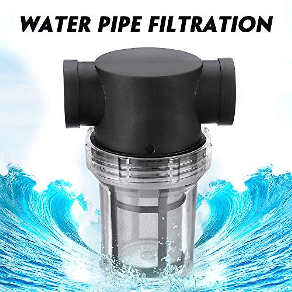 Denpetec 1Pcs Garden Pond 1 inch Inline Mesh Strainer Water Pump Filter Irrigation High Flow Pipeline Filter Garden Interface Strainer(Size:40 mesh)
