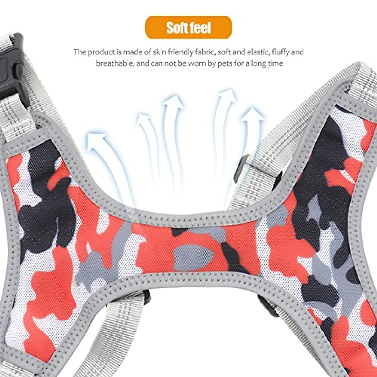 POPETPOP Reflective Vest Dog Harness - Reflective Breathable Soft Air Mesh Puppy No Pull Vest Harnesses - Escape Proof Pet Adjustable Harness for Small and Medium Dogs Small Dog Harness