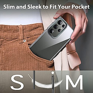 Armor Clear for Samsung Galaxy S23 Ultra Case with Raised Alloy for Camera Protection, Military Grade Shockproof Transparent Cover, HD Diamond Back Soft, Slim Phonecase Anti-Fingerprint Scratch