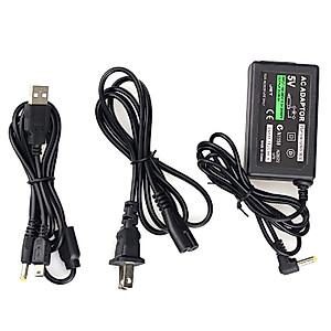 CHENLAN Battery Wall Charger Compatible with Sony PSP-110 PSP-1001 PSP 1000 Slim & Lite 2000 3000 Replacement AC Adapter+ 4 Feet 2-in-1 Cable