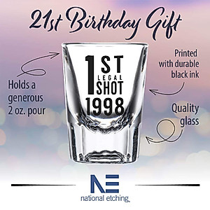 1st Legal Shot Glass (1998 PRINTED)