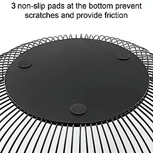 Glory to you Fruit Bowls for Kitchen Counter, Metal Wire Fruit Basket, Black Round Holder Storage for Vegetable Snack Bread Serving Candy Table Dining