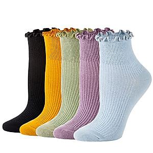 Ankle Socks for Women Gifts Cute Barbie Frilly Lace Socks Cottage Core Short Loafer Dress Bobby Socks for Women X8-5Se61-M