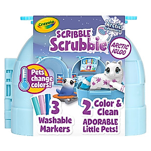 Scribble Scrubbie Pets Arctic Igloo, Color Change Pets & Storage Case, Gift for Girls & Boys