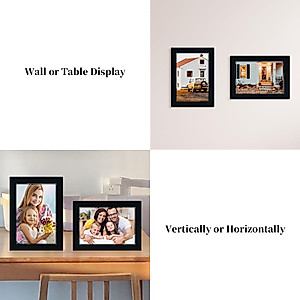 4x6 Picture Frame Set of 7, Wood Photo Frames for 4x6 Pictures Wall Gallery Black 4x6 Frames Tabletop or Wall Mount Display for Prints, Photos, Paintings, Landscape and Kids Artwork (Black)