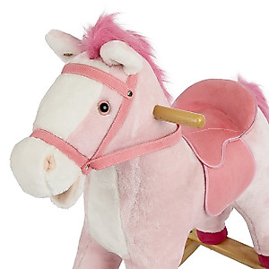 Rockin' Rider Dazzle Rocking Horse Ride On, Pink, Large
