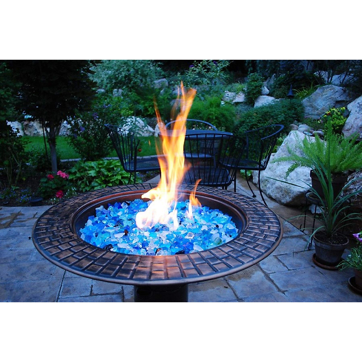 Hiland AWS-RND22 Fire Pit Glass 22" Wind Screen, Small, Clear