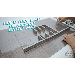 DIY Modular Dungeon Wall System - Stone Graphic 28mm Miniature Roll Playing Game - Dungeons and Dragons Maps - DND Role Play - Battle Grid Mat Accessory