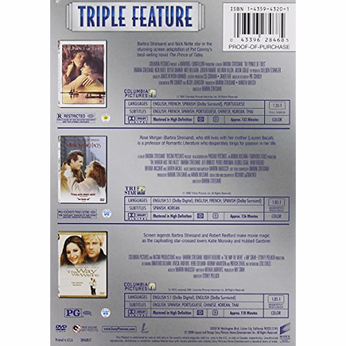 The Mirror Has Two Faces/ The Prince of Tides/ The Way We Were