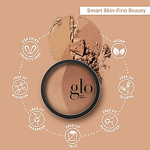 Glo Skin Beauty Bronzer Pressed Powder (Sunkiss) - Mineral Based Makeup Adds Warmth and Natural Contour for a Sun-Kissed Glow