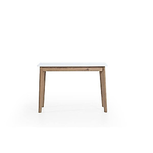 Mod-Arte Doco Modern MDF and Engineered Wood Office Desk in Oak/White