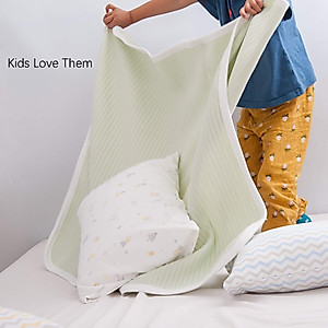 NTBAY Jersey Cotton Quilted Toddler Blanket, Breathable and Warm for Boys and Girls Baby Blanket, 30x40 Inches, Grey Wave