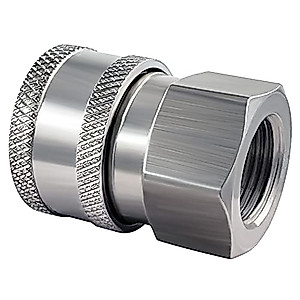 Ultimate Washer 3/8" Quick Connect Pressure Washer Male and Female Hose Adapter Set (1), Max Pressure 5000 PSI Rating, Stainless Steel