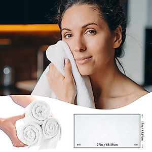 TEXTILE EMPIRE 24 Pack White Spa Towels for Facials -16"x27" Hair Salon Towels Salon Facial Towels for Estheticians Soft Toallas para Salon De Belleza Barber Towels Shaving Towels (Not Bleach Proof)