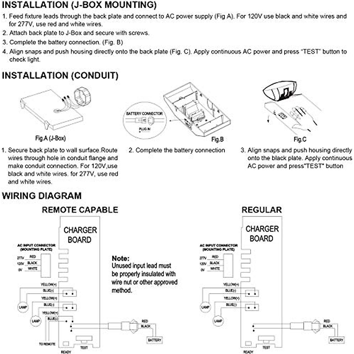 Litufine LED Emergency Lighting Fixtures with 2 Heads, Commercial Emergency Light with Battery Backup, UL 924 and CEC Qualified, 120-277 Voltage (2-Pack)