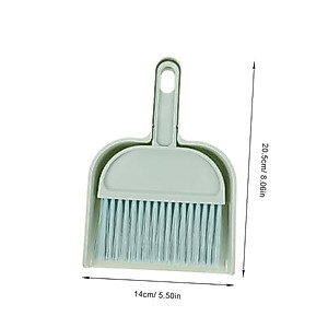 ORFOFE 2 Sets Household Supplies Desktop Sweep Broom Keyboard Brush Floor Broom Dustpan Mini Hand Broom Mini Cleaning Brush Keyboard Duster Mini Broom para Limpiar Mini Brush Blue