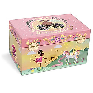 Jewelkeeper Ballerina Music Box & Little Girls Jewelry Set - 3 Ballerina gifts for Girls - Little Queen Design