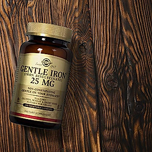 Solgar Gentle Iron, 240 Vegetable Capsules - Ideal for Sensitive Stomachs - Non-Constipating  - Red Blood Cell Supplement - Non GMO, Vegan, Gluten Free, Dairy Free, Kosher - 240 Servings