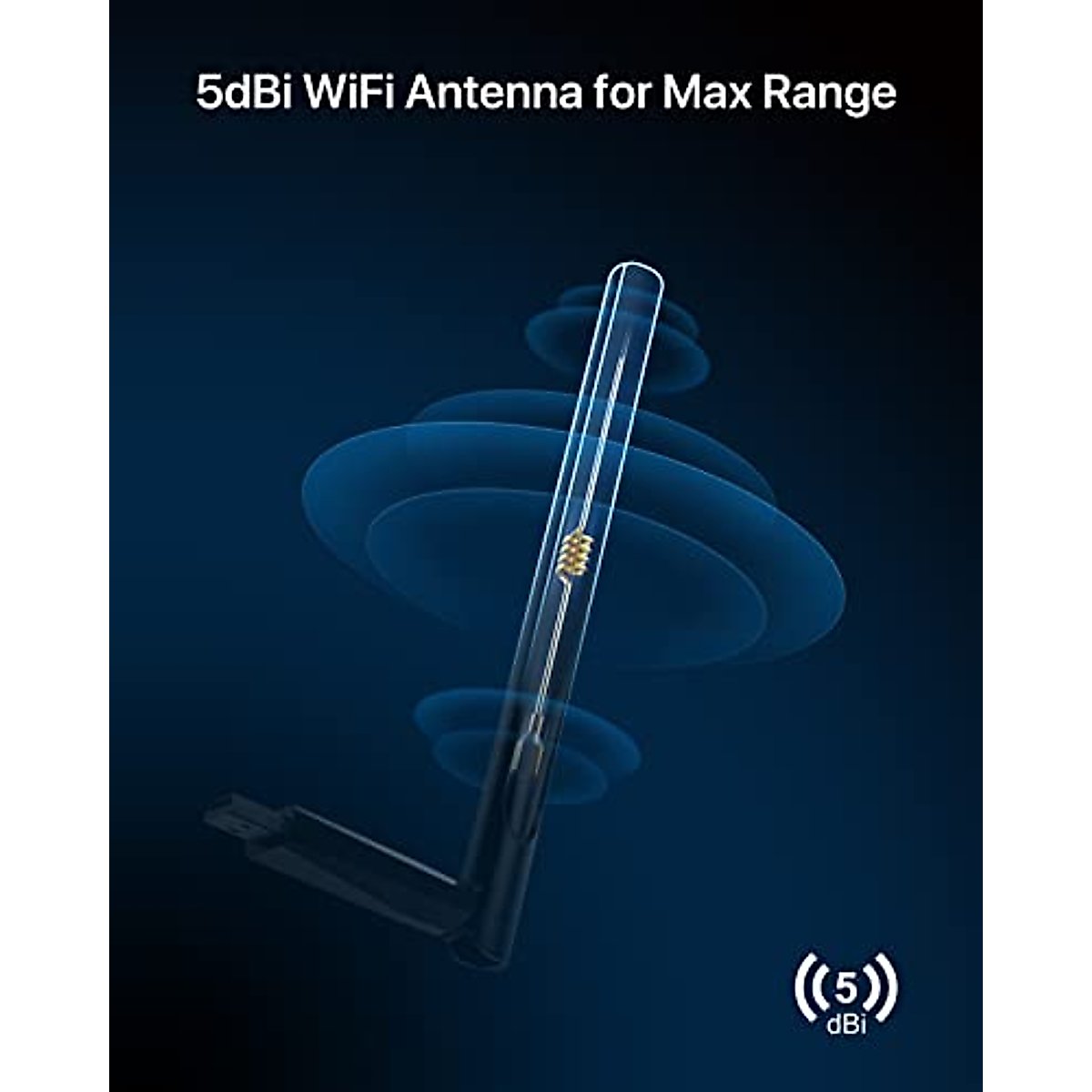BrosTrend 650Mbps Linux WiFi Adapter for Ubuntu, Mint, Kali, Debian, Kubuntu, Lubuntu, Xubuntu, Zorin, PureOS, Raspberry Pi 2+, Windows 11/10/8/7, 5GHz/2.4GHz, Long Range External 5dBi Antenna