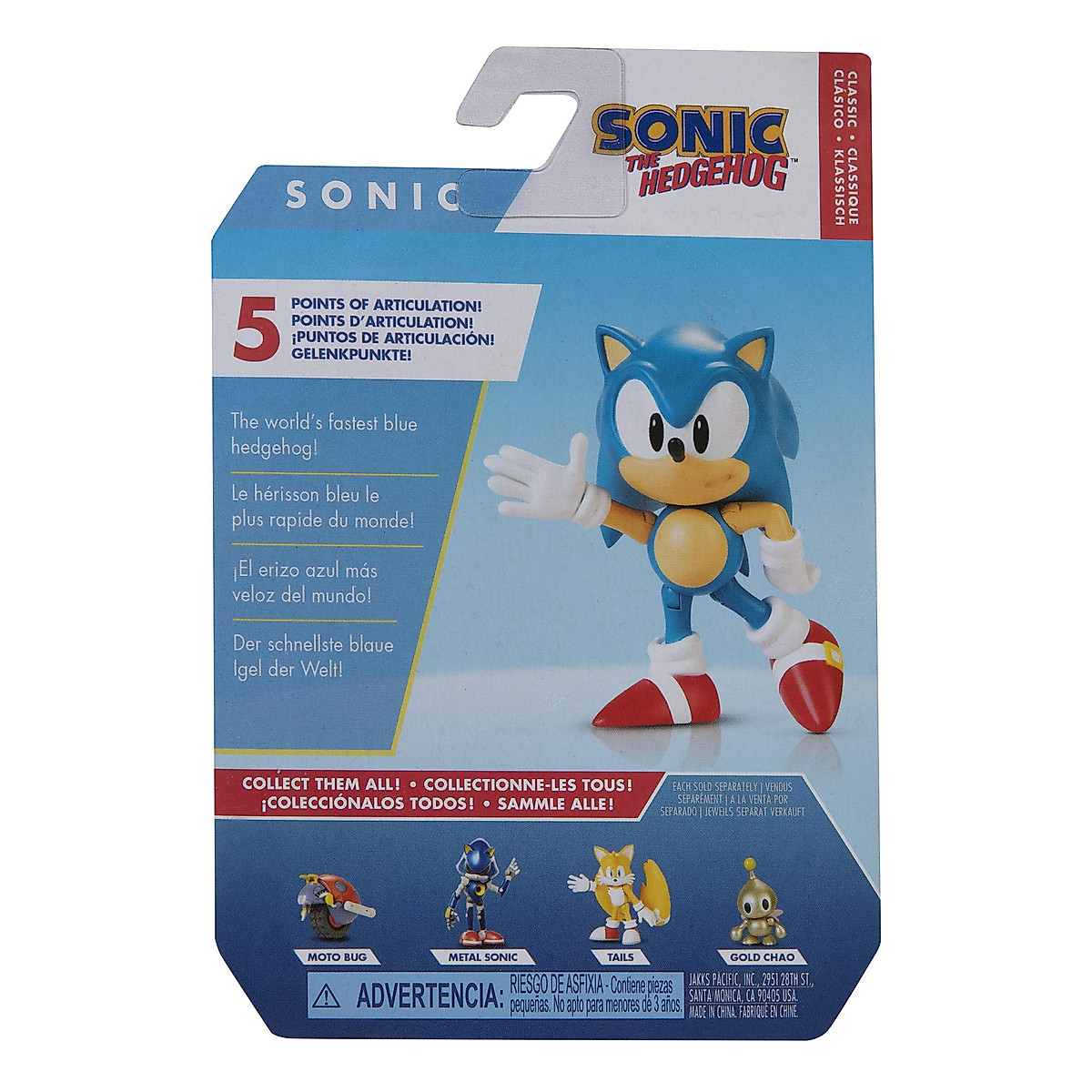 Sonic The Hedgehog Action Figure 2.5 Inch Classic Sonic Collectible Toy