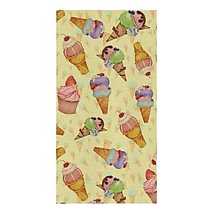 Microfiber Kitchen Towels Cute Ice Cream Super Absorbent Dish Towels for Kitchen/Bathroom Decorative and Bar Towels Soft Resuable Dish Towels Cloths Washable Fast Drying Tropcial Summer Theme
