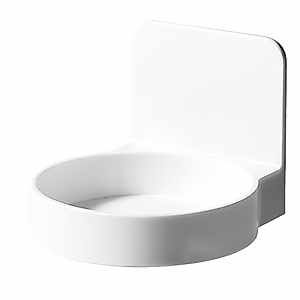 Cyrank Small Round Floating Shelf, Wall Mounted Cup Holder for Bathroom Shower Organizer Caddy Bottle Racks Small Wall Shelf Round Floating Shelves for Wall Decor