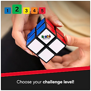 Rubik's Cube Mini, Original 2x2 Rubik's Cube, Puzzle Fidget Cube, Fidget Toy, Brain Teasers, Stocking Stuffers, Christmas Gifts for Teens, for Ages 8+