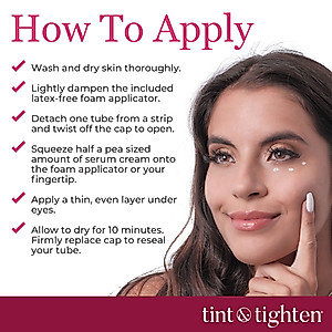 Tint and Tighten Color Smoothing Eye Cream for Wrinkles – Anti Aging Cream Visibly Reduces Under Eye Wrinkles – Eye Cream for Dark Circles and Puffiness – Instant Eye Bag Remover