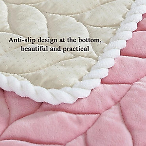 RDMTZD Custom Size Plush Bay Window Autumn Winter Furniture Mat Bench Non-Slip Cushion Seat Cover Sofa Mat Bay Window Mat Windowsill Pad Non-Slip Sofa Mat Bench Couch Slipcover (Grey, Customized)