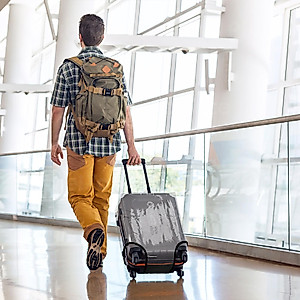 HYPER VENTURE Clear PVC Luggage Cover Full Transparent Suitcase Protector Fits 24 Inch Luggage, M