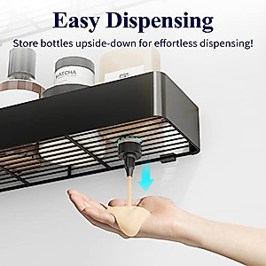 Kitsure Shower Caddy - 2 Pack 2 Soap Holder Rustproof Shower Organizer Drill-Free Shower Shelf inside Shower Large Capacity Durable Stainless Steel Shower Rack 4 Hooks Black ‎4.9Inchx15.7Inchx2.4Inch