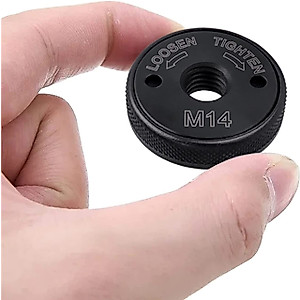 Bestgle M14 Thread Quick Change Flange Grinder Lock Nut Angle Grinder Self-Locking Pressing Plate Quick Release Nut Clamping Equipment Power Tool Accessory, Black