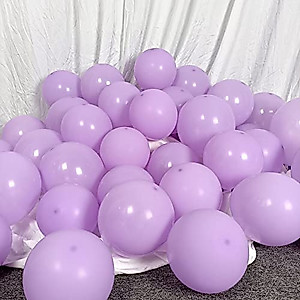 KIRIKOU 100pcs Pastel Purple Lavender Latex Balloons 10 Inch Macaron Candy Colored Latex Party Balloons for Wedding Graduation Kids Birthday Christmas Baby Shower Party Supplies Arch Garland (Purple)