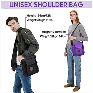 VASCHY Small Messenger Bag, Lightweight Casual Crossbody Sling Shoulder Side Bag for Women for Work/Travel/Daily Purple