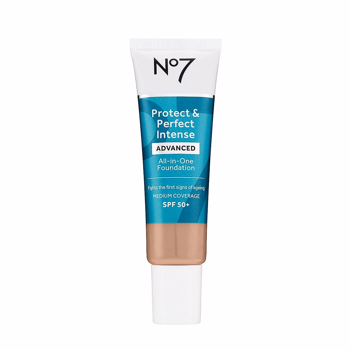 No7 Protect & Perfect Advanced All in One Foundation - Cool Beige - Age Defying Foundation Makeup with SPF 50 for Women - Makeup Base Cream Helps to Reduces Redness & Blurs Visible Pores (30ml)